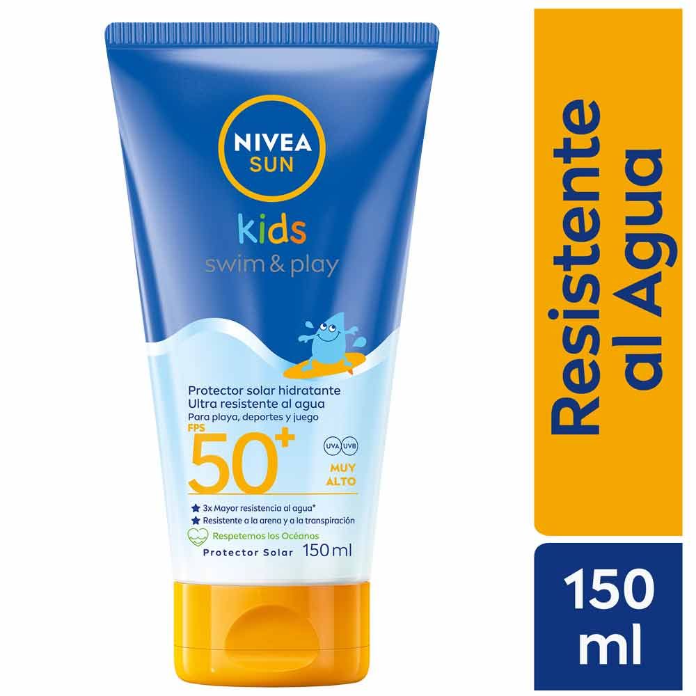 Protector Solar FPS 50+ Nivea Sun Kids Swim & Play 150ml - spidregpe